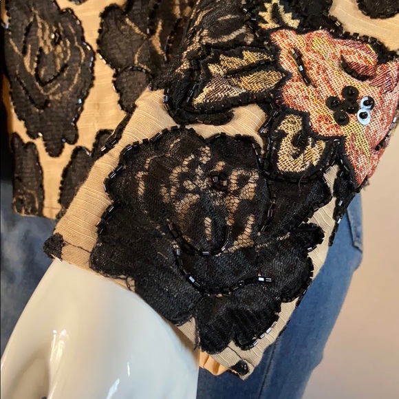 Jackets & Coats | Beaded Floral Print Jacket | Poshmark